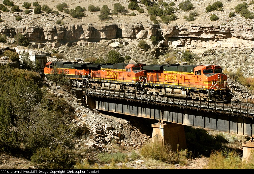 BNSF 7703, 4926, and 1098